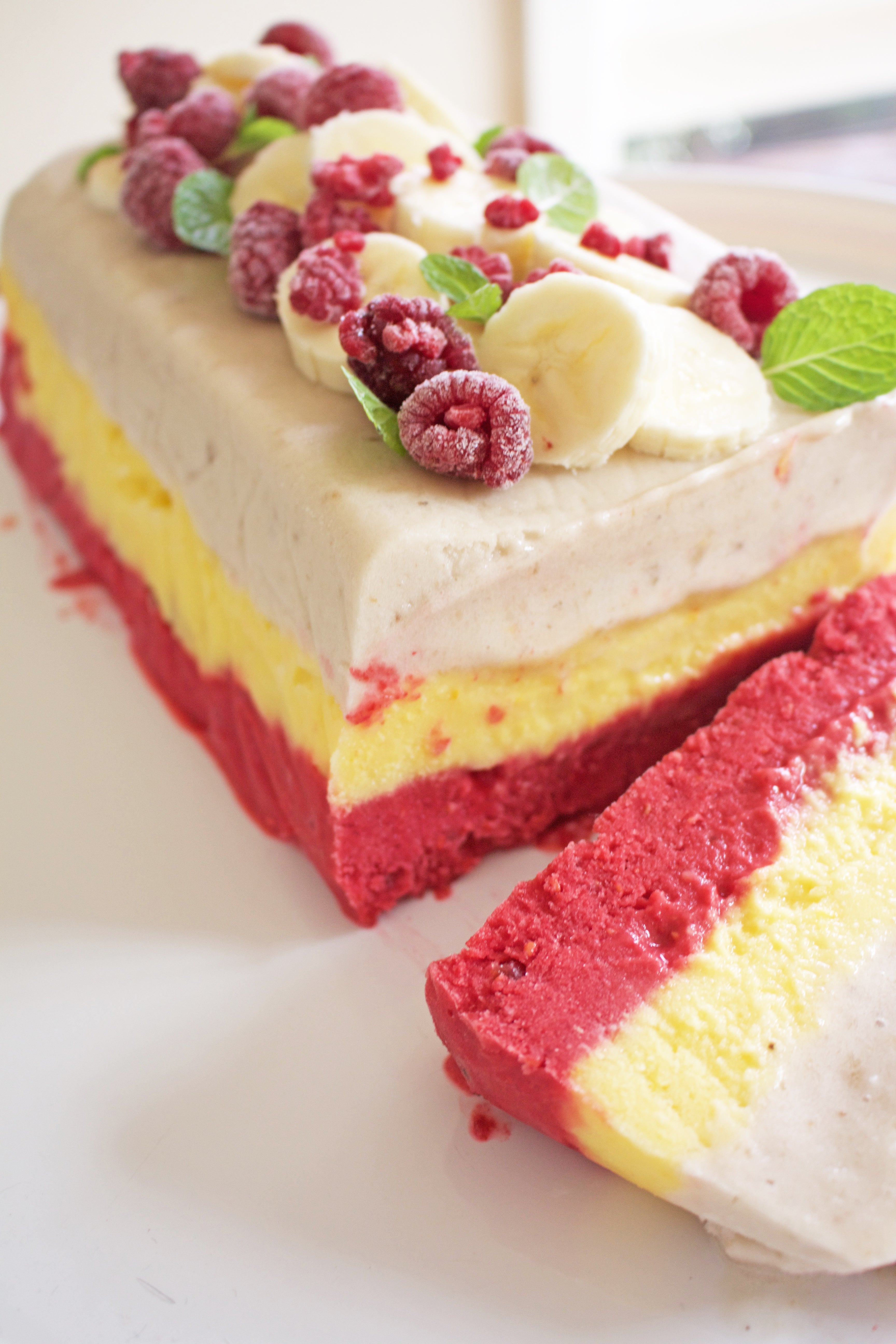 Fruity Trio Ice-cream Slice – Food to Nourish